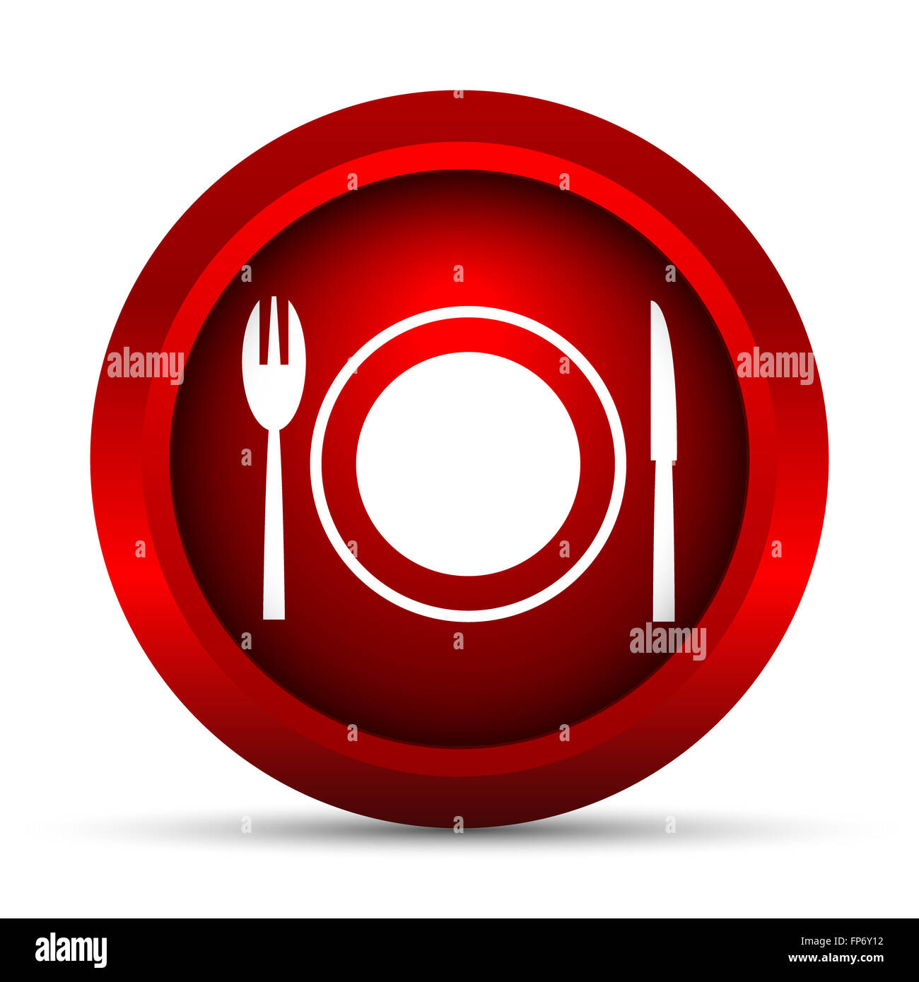 Restaurant icon. Internet button on white background Stock Photo - Alamy