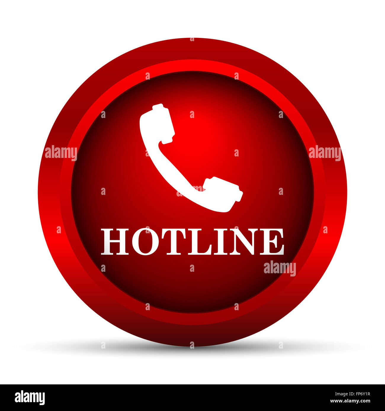 Hotline icon. Internet button on white background Stock Photo - Alamy