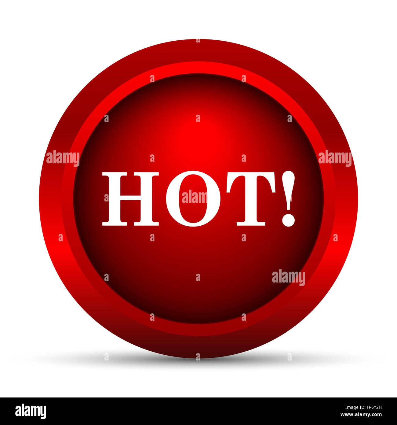 Hot icon. Internet button on white background Stock Photo - Alamy