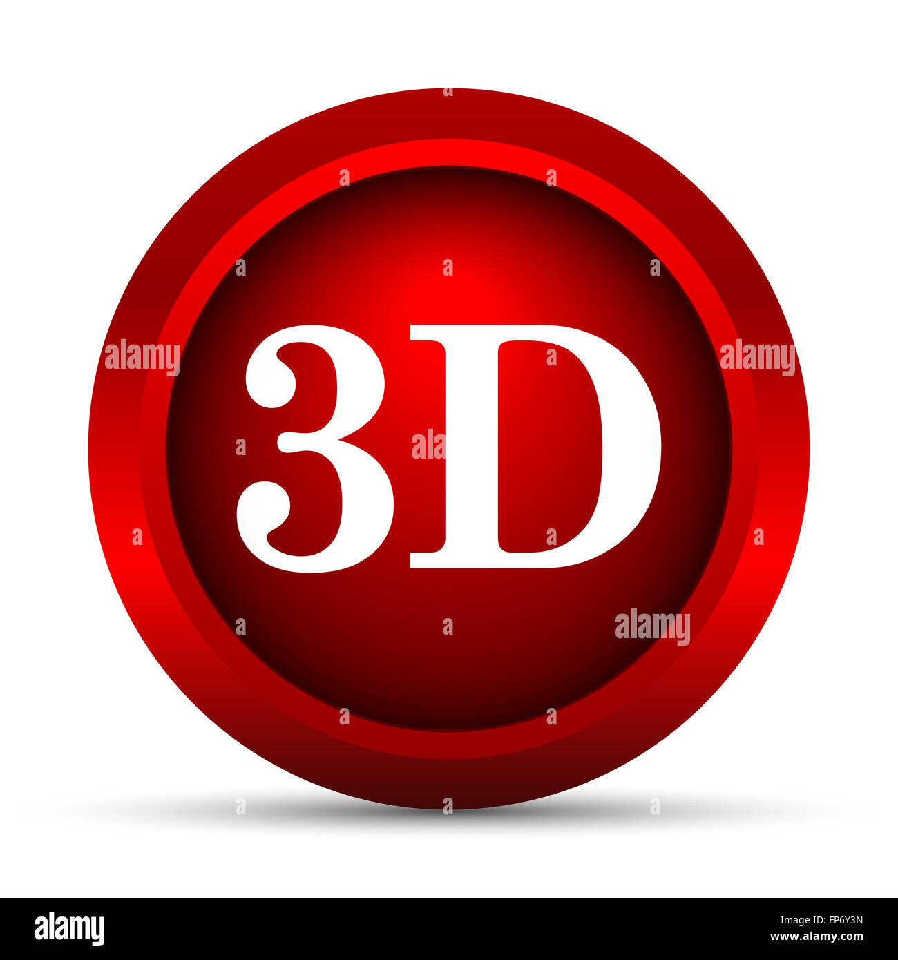 3D icon. Internet button on white background Stock Photo - Alamy