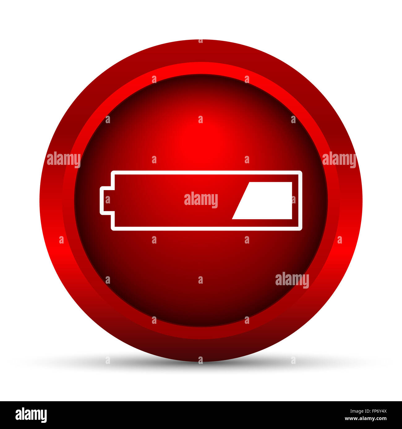 1 third charged battery icon. Internet button on white background Stock ...