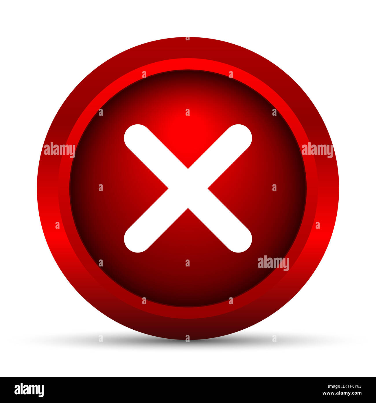 X close icon. Internet button on white background Stock Photo - Alamy