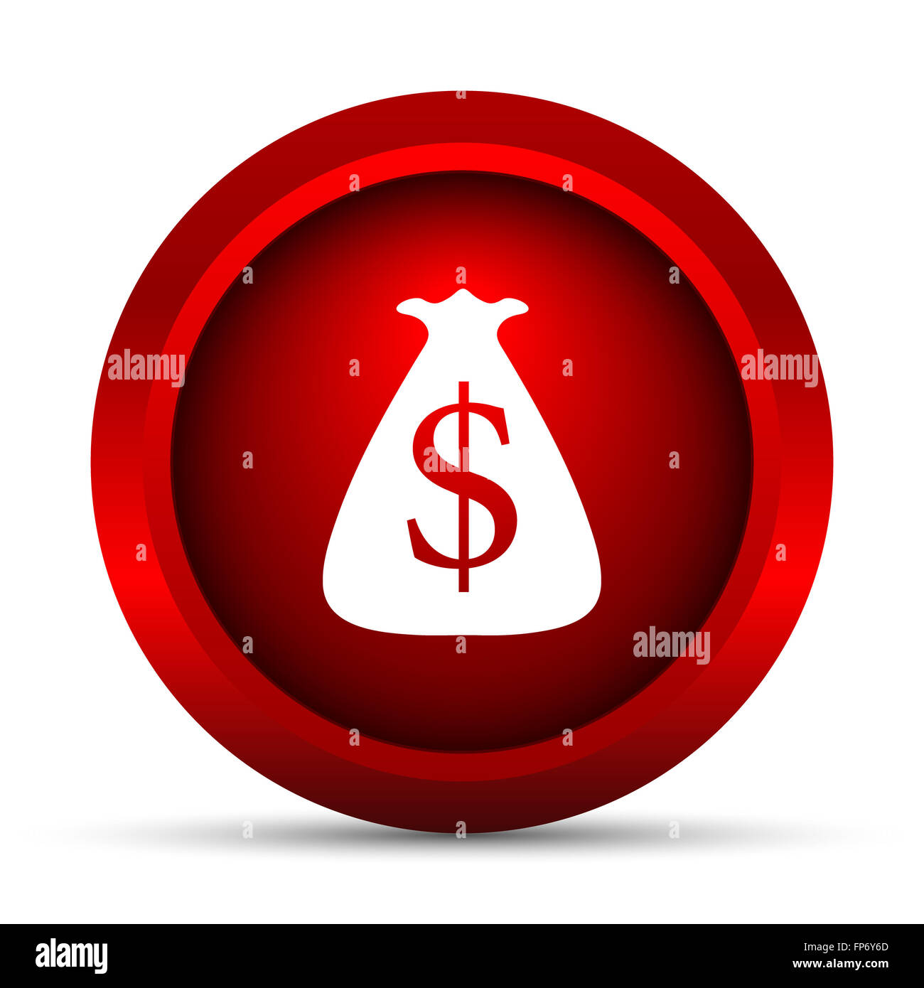 Dollar sack icon. Internet button on white background Stock Photo - Alamy