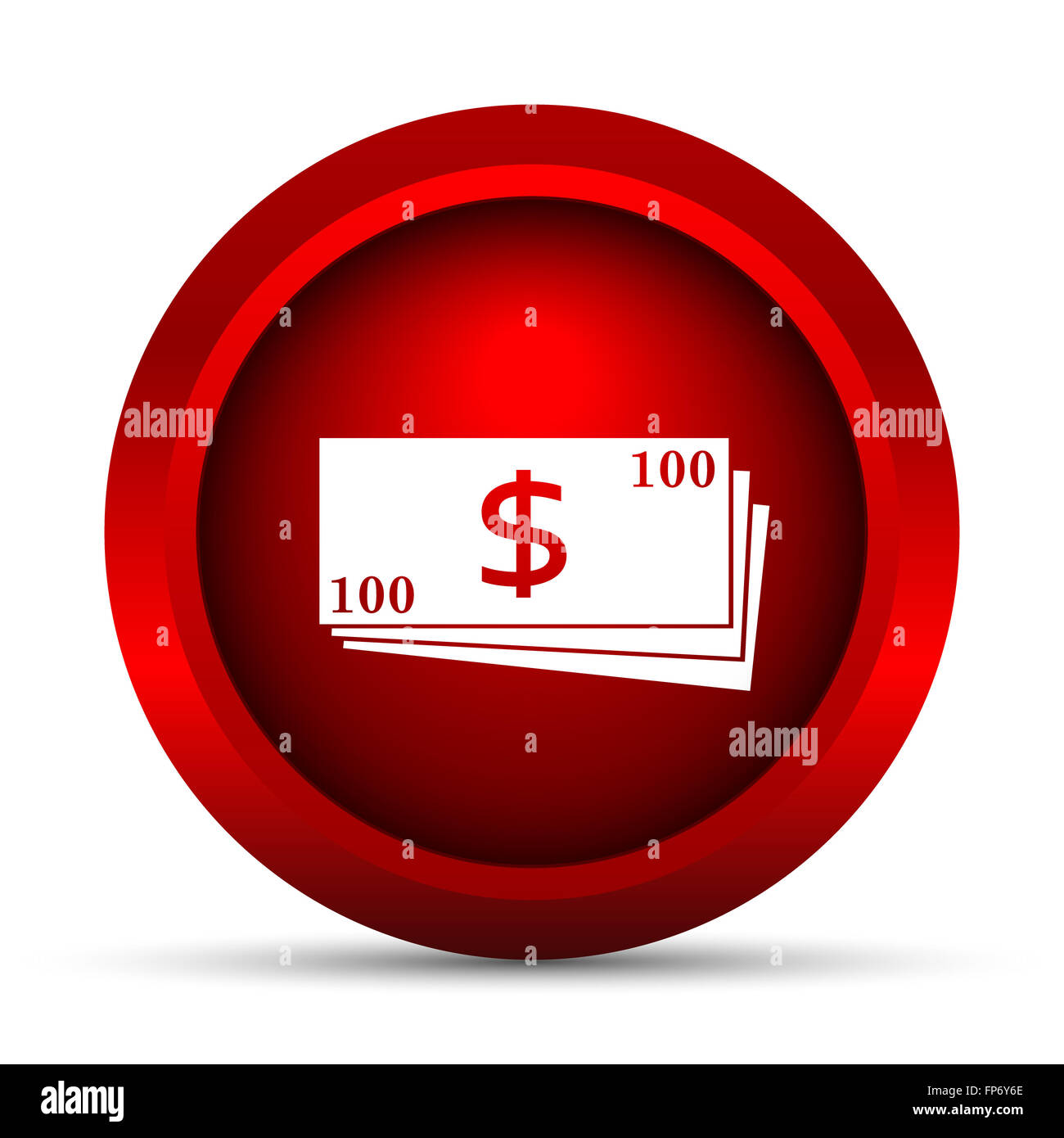 Money icon. Internet button on white background Stock Photo - Alamy
