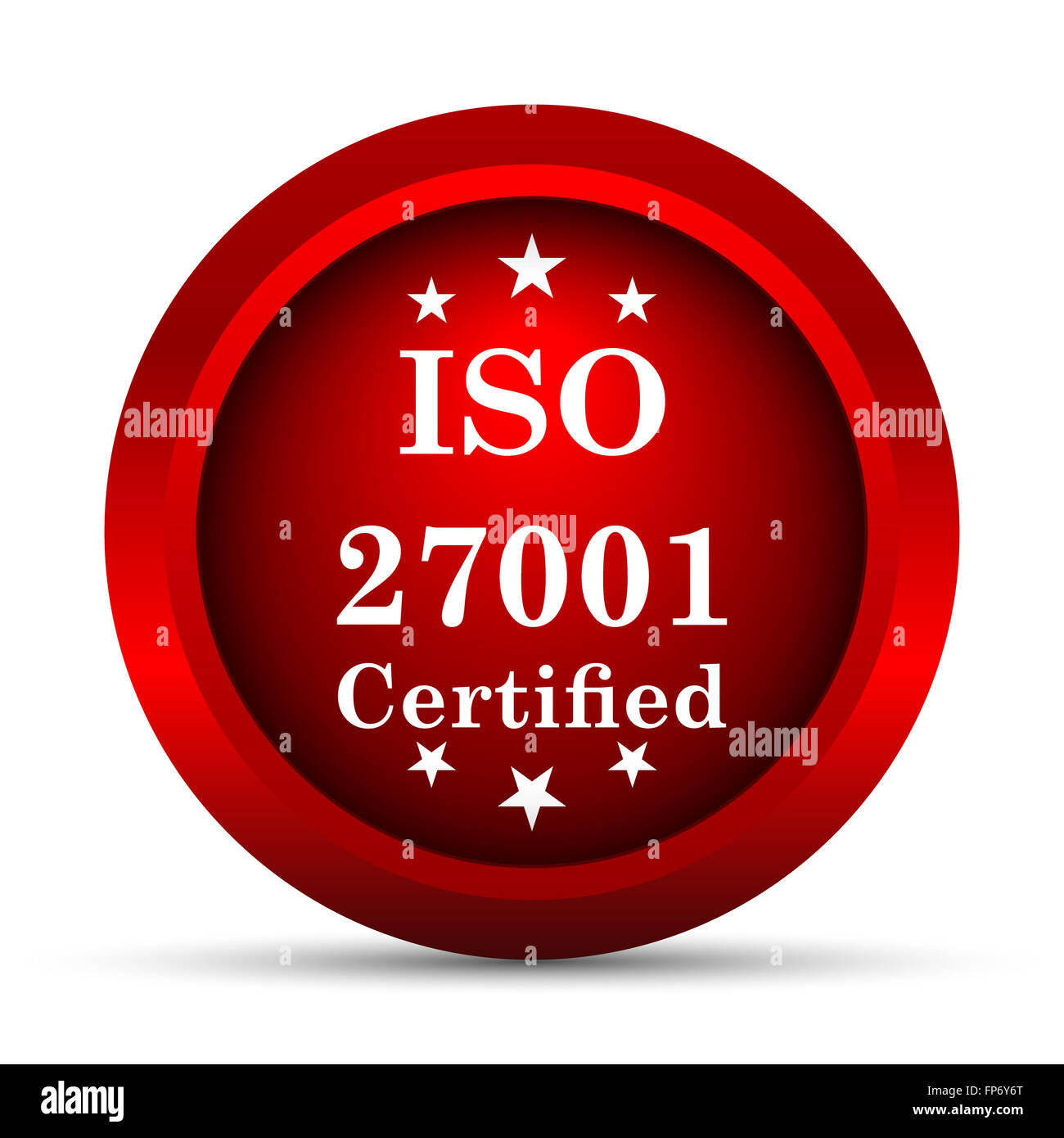 ISO 27001 icon. Internet button on white background Stock Photo - Alamy