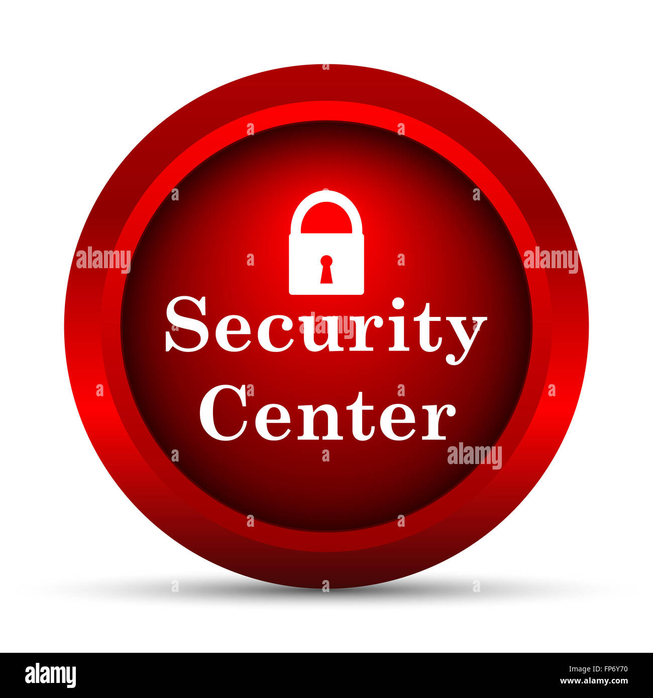 Security center icon. Internet button on white background Stock Photo ...