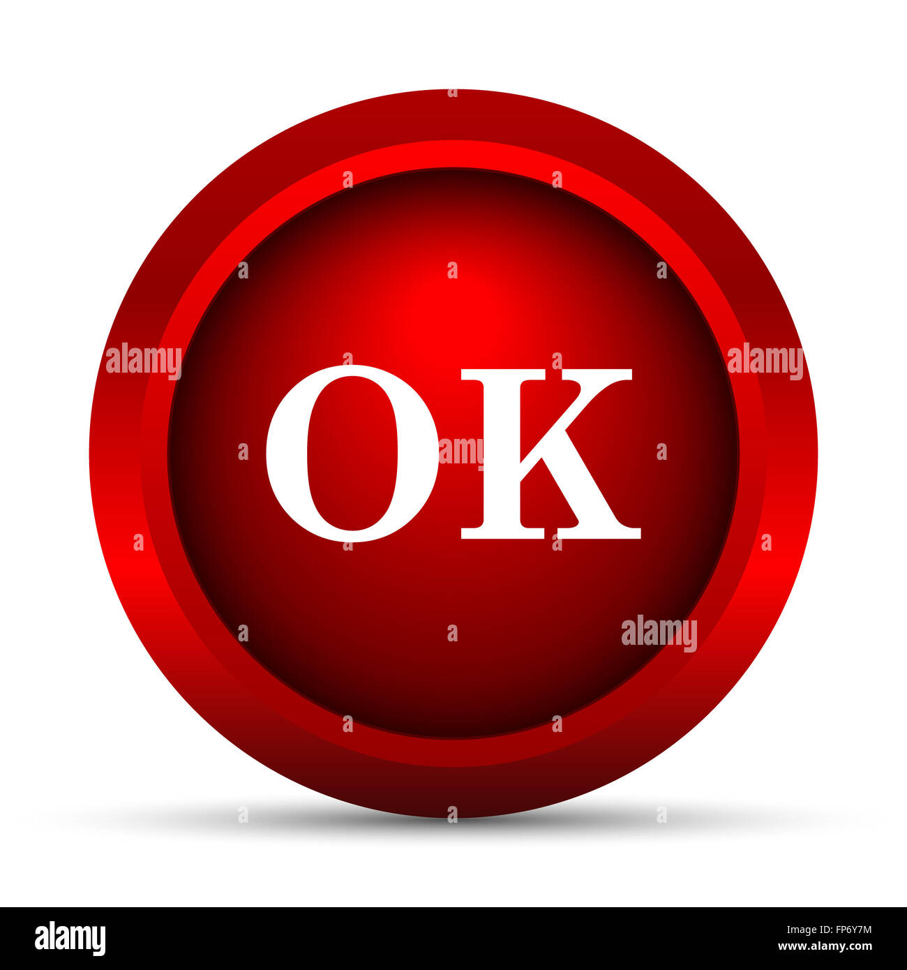 OK icon. Internet button on white background Stock Photo - Alamy
