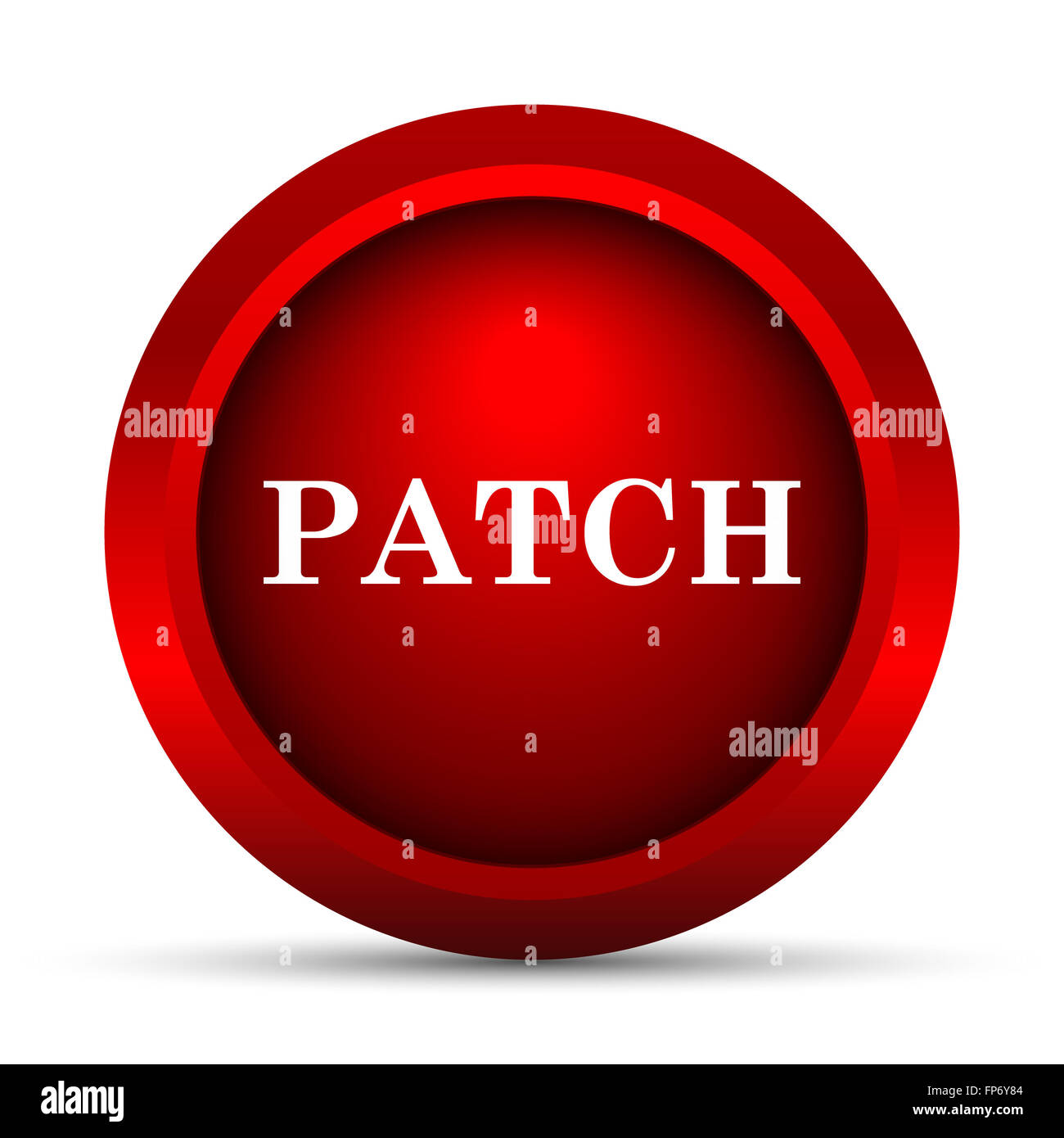 Patch icon. Internet button on white background Stock Photo - Alamy