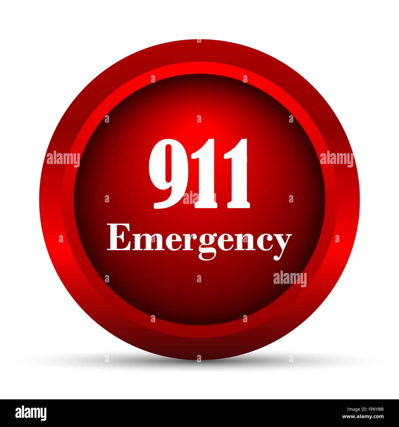 911 Emergency icon. Internet button on white background Stock Photo - Alamy
