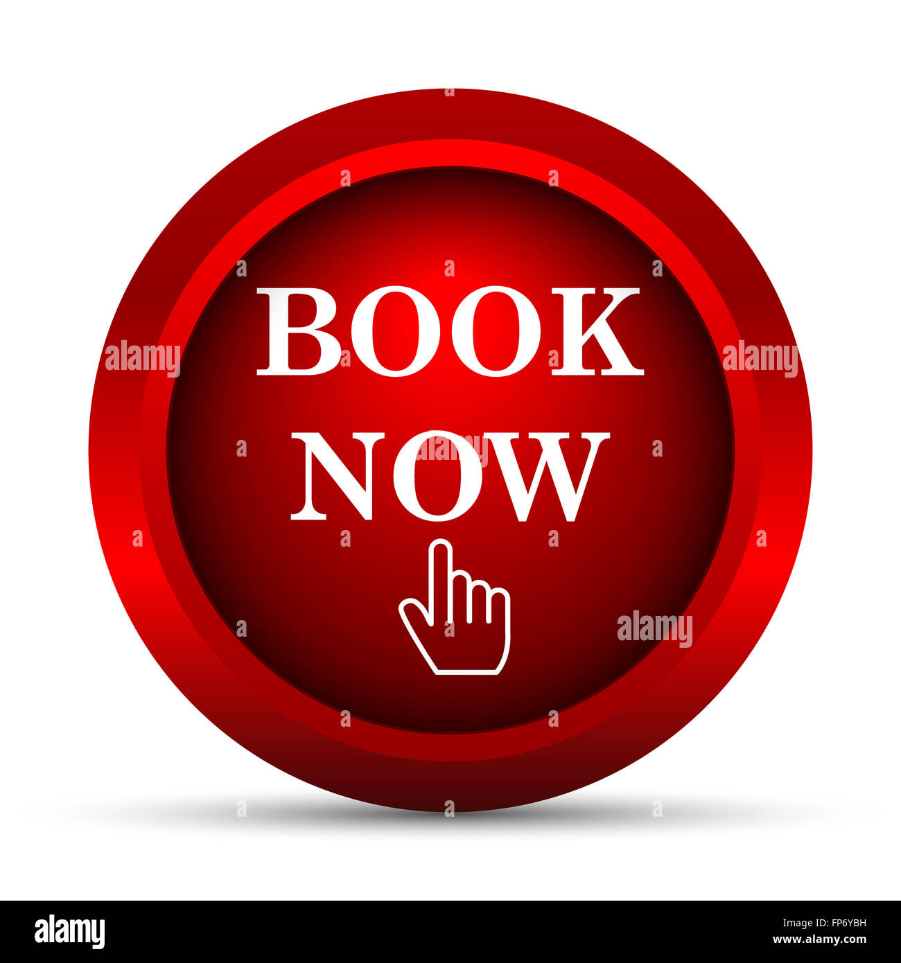 Book now icon. Internet button on white background Stock Photo - Alamy