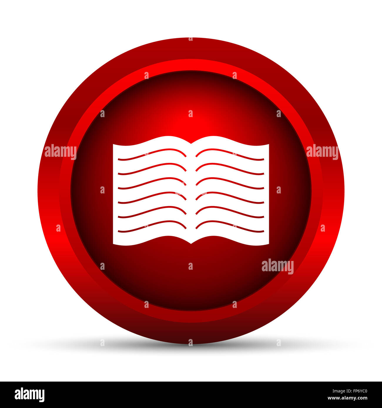 Book icon. Internet button on white background Stock Photo - Alamy