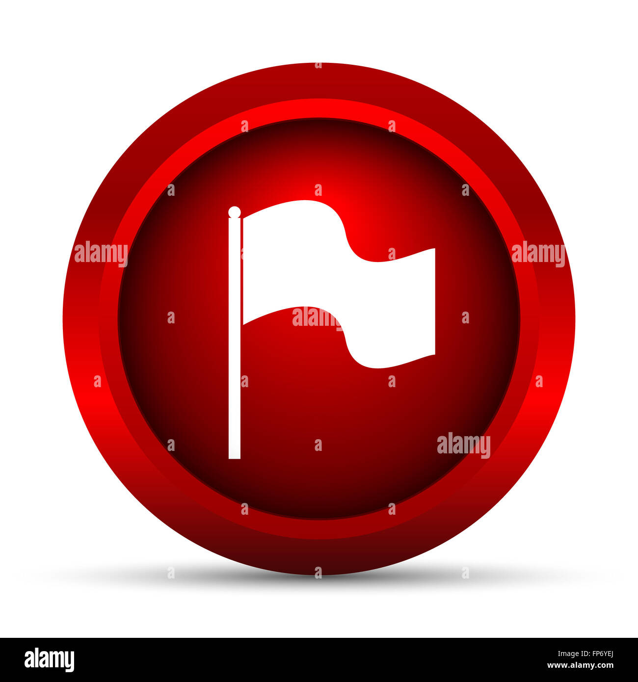 Flag icon. Internet button on white background Stock Photo - Alamy