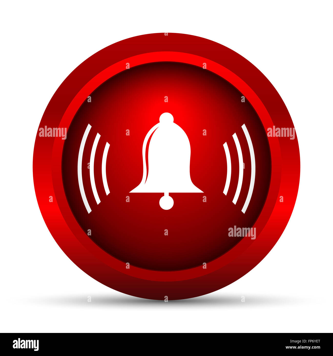 Bell icon. Internet button on white background Stock Photo - Alamy