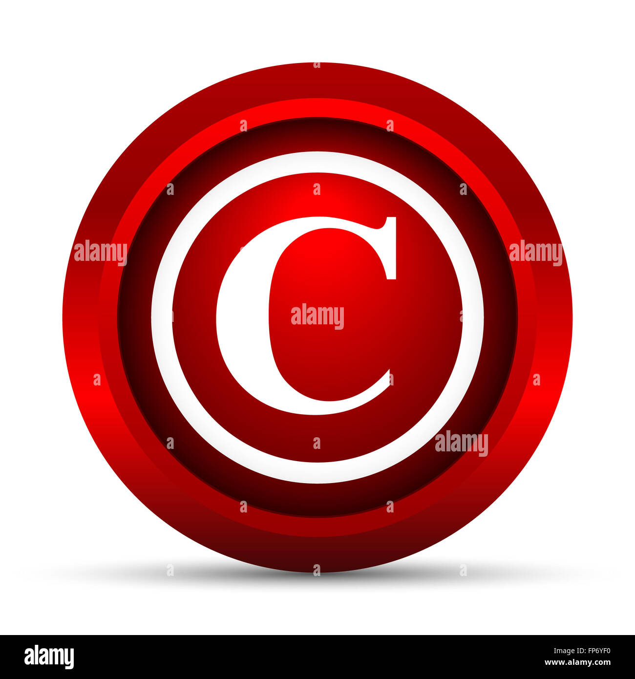 Copyright icon. Internet button on white background Stock Photo - Alamy