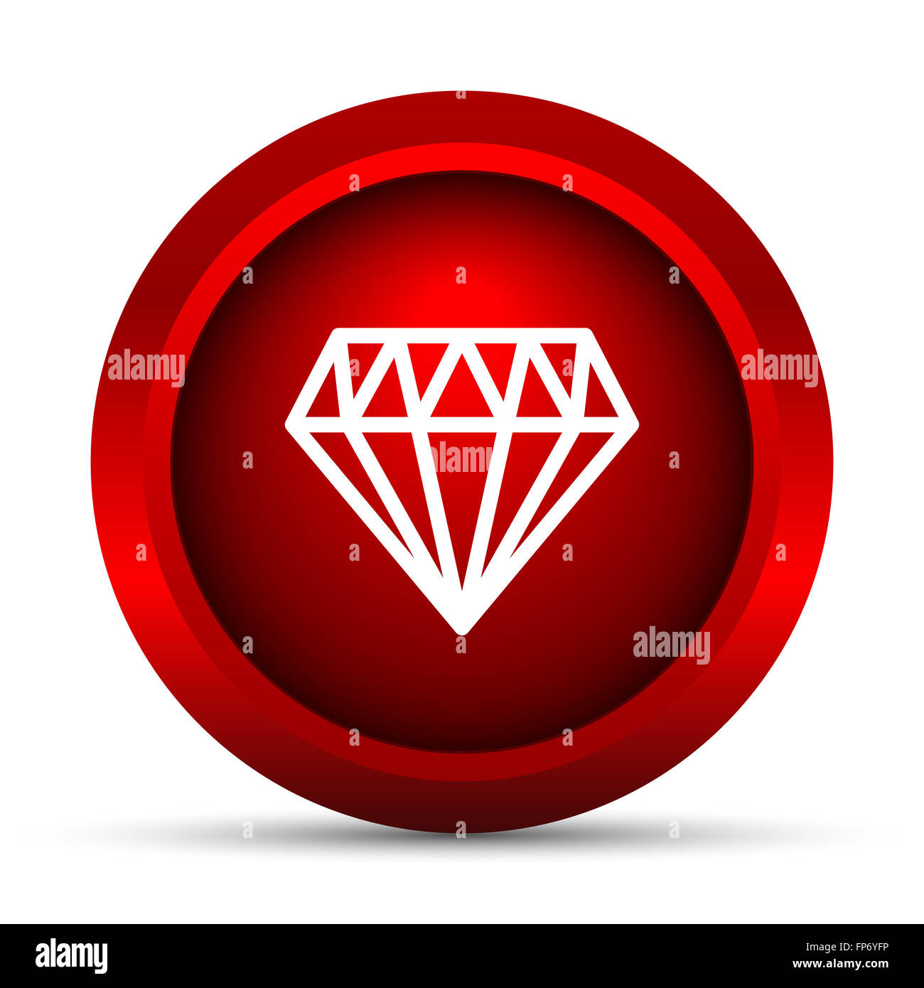 Diamond icon. Internet button on white background Stock Photo - Alamy