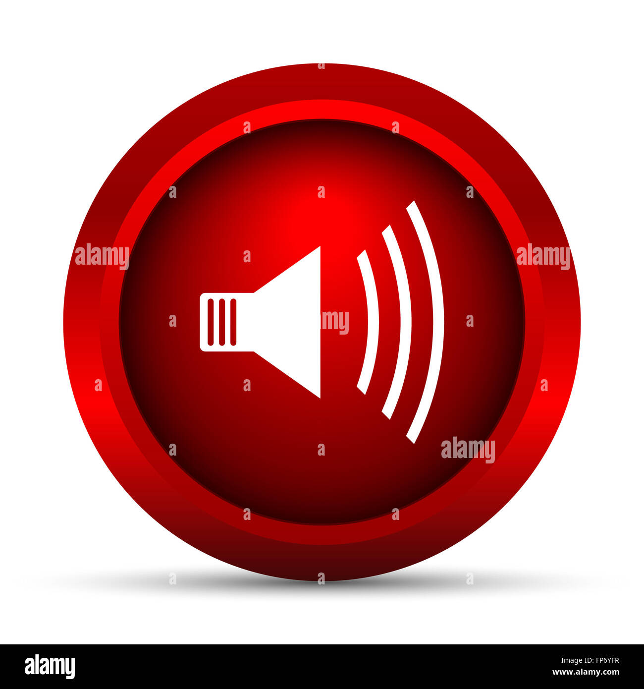 Speaker icon. Internet button on white background Stock Photo - Alamy