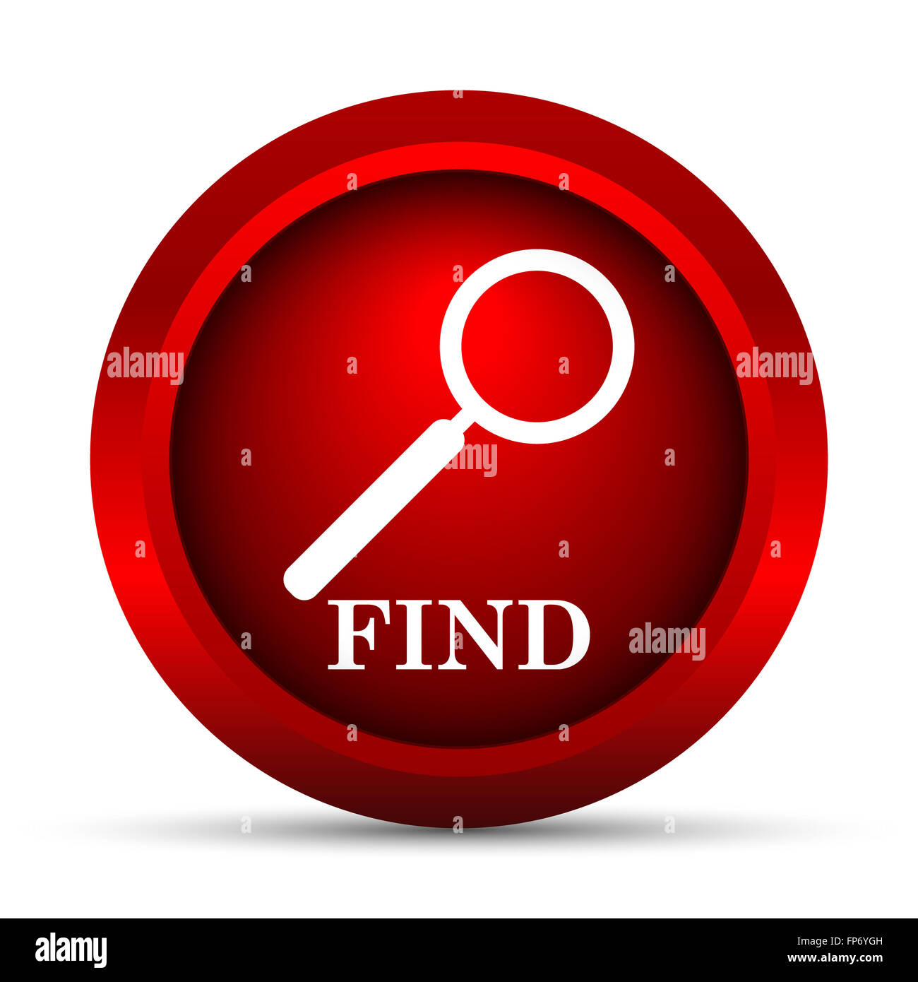 Find icon. Internet button on white background Stock Photo - Alamy