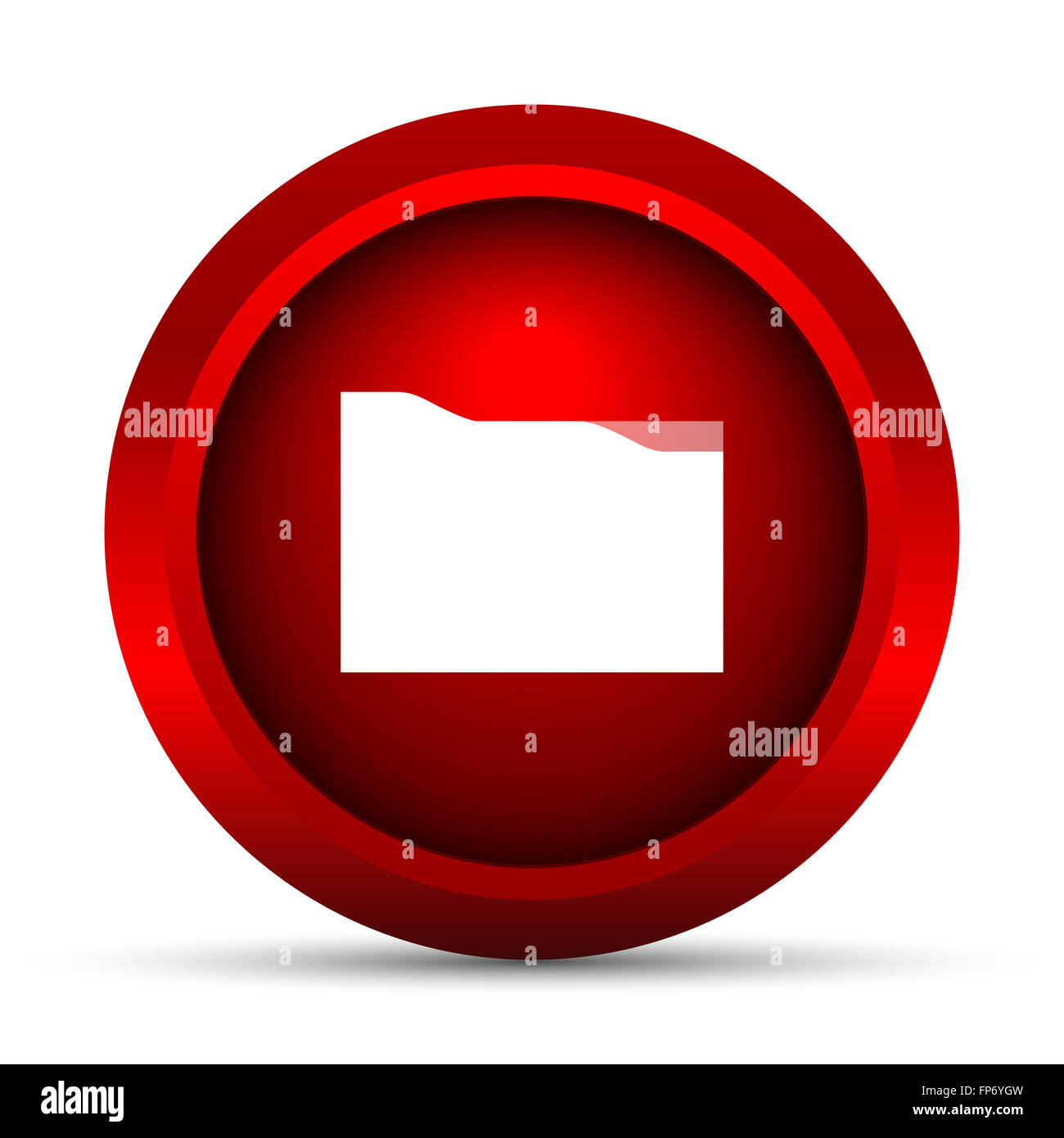 Folder icon. Internet button on white background Stock Photo - Alamy
