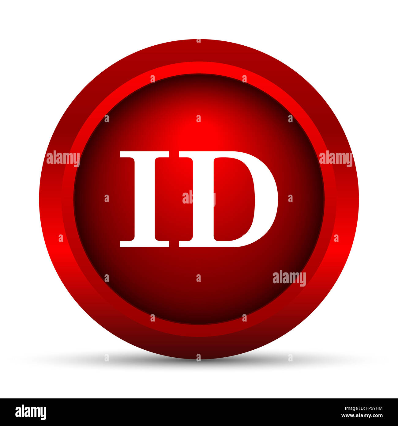 ID icon. Internet button on white background Stock Photo - Alamy