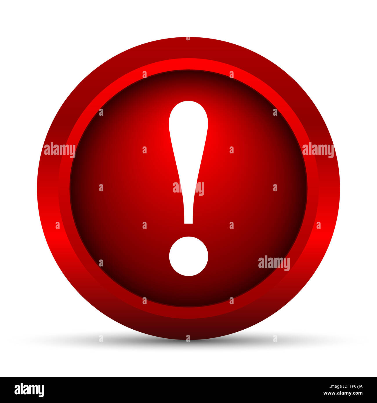Attention icon. Internet button on white background Stock Photo - Alamy