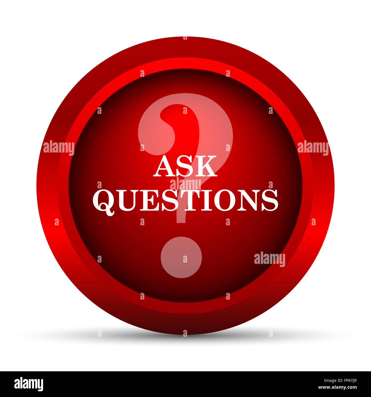 Ask questions icon. Internet button on white background Stock Photo - Alamy