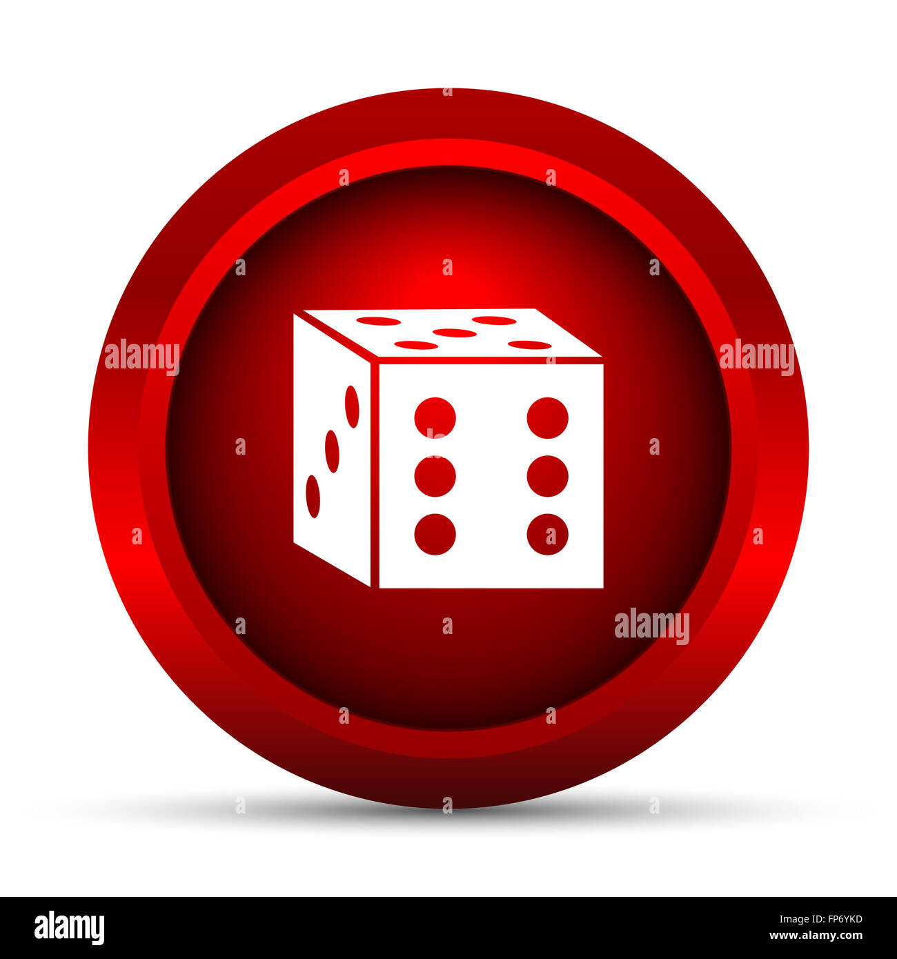 Dice icon. Internet button on white background Stock Photo - Alamy