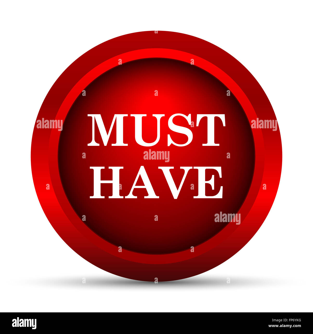 Must have icon. Internet button on white background Stock Photo - Alamy