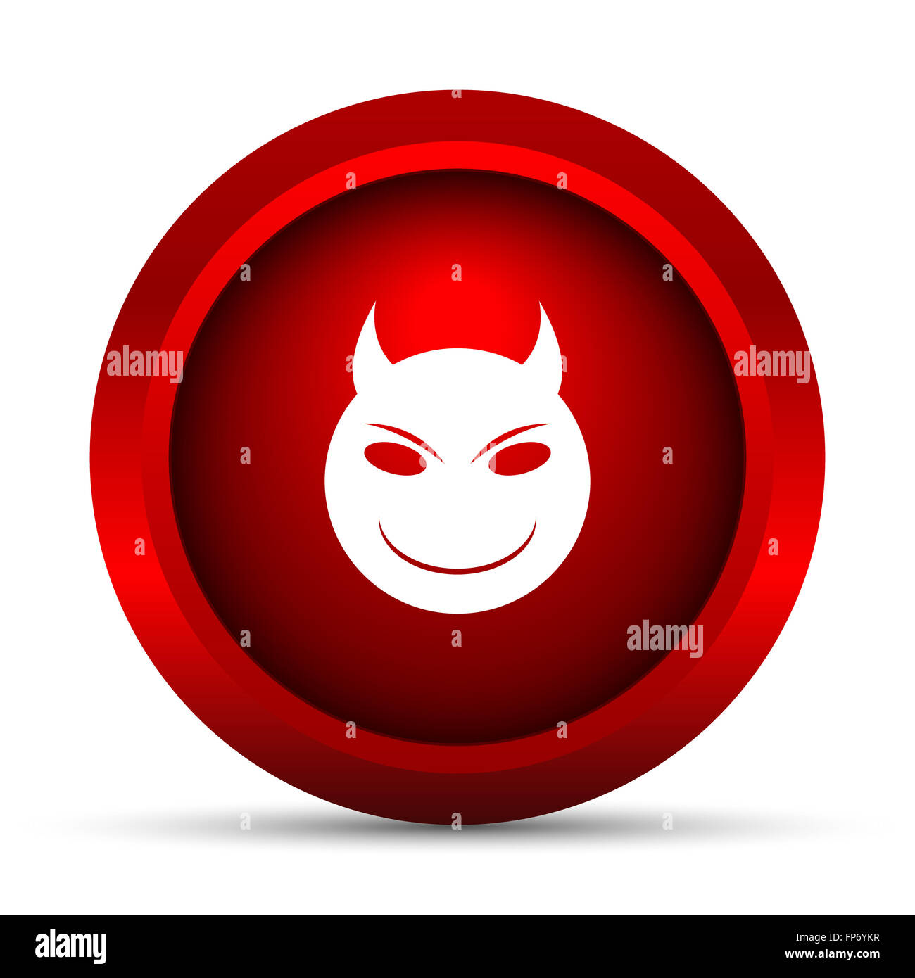 Evil icon. Internet button on white background Stock Photo - Alamy