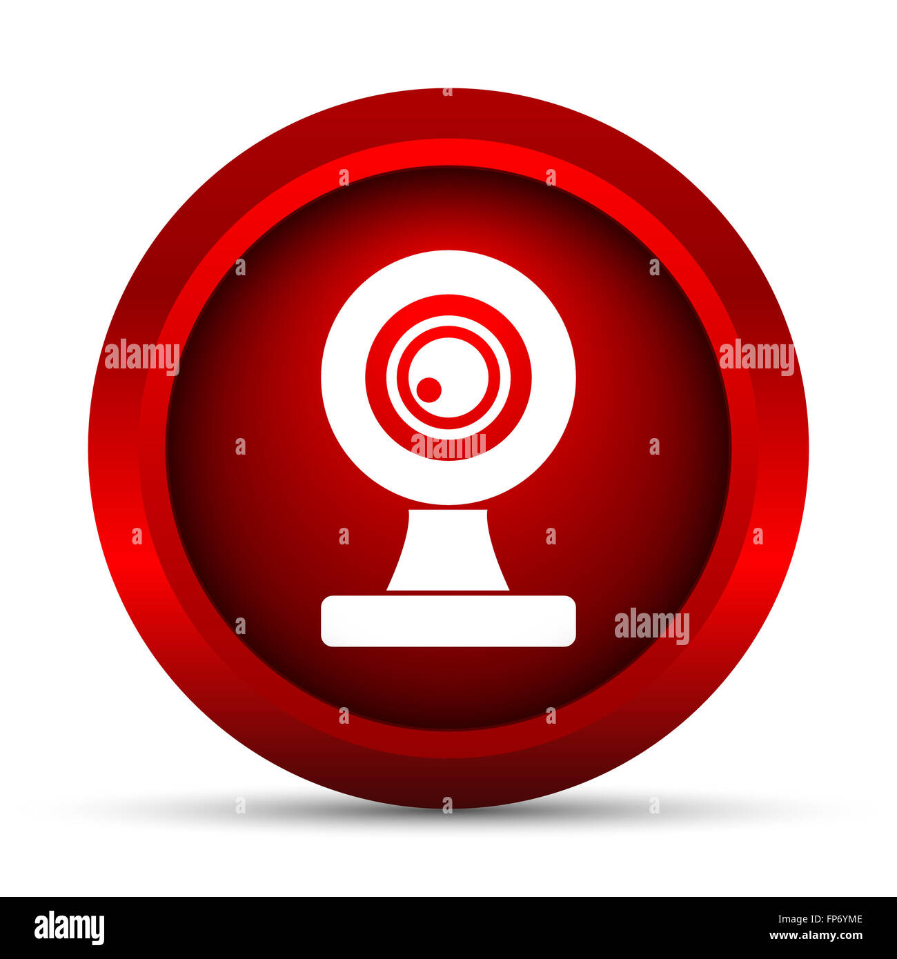 Webcam icon. Internet button on white background Stock Photo - Alamy