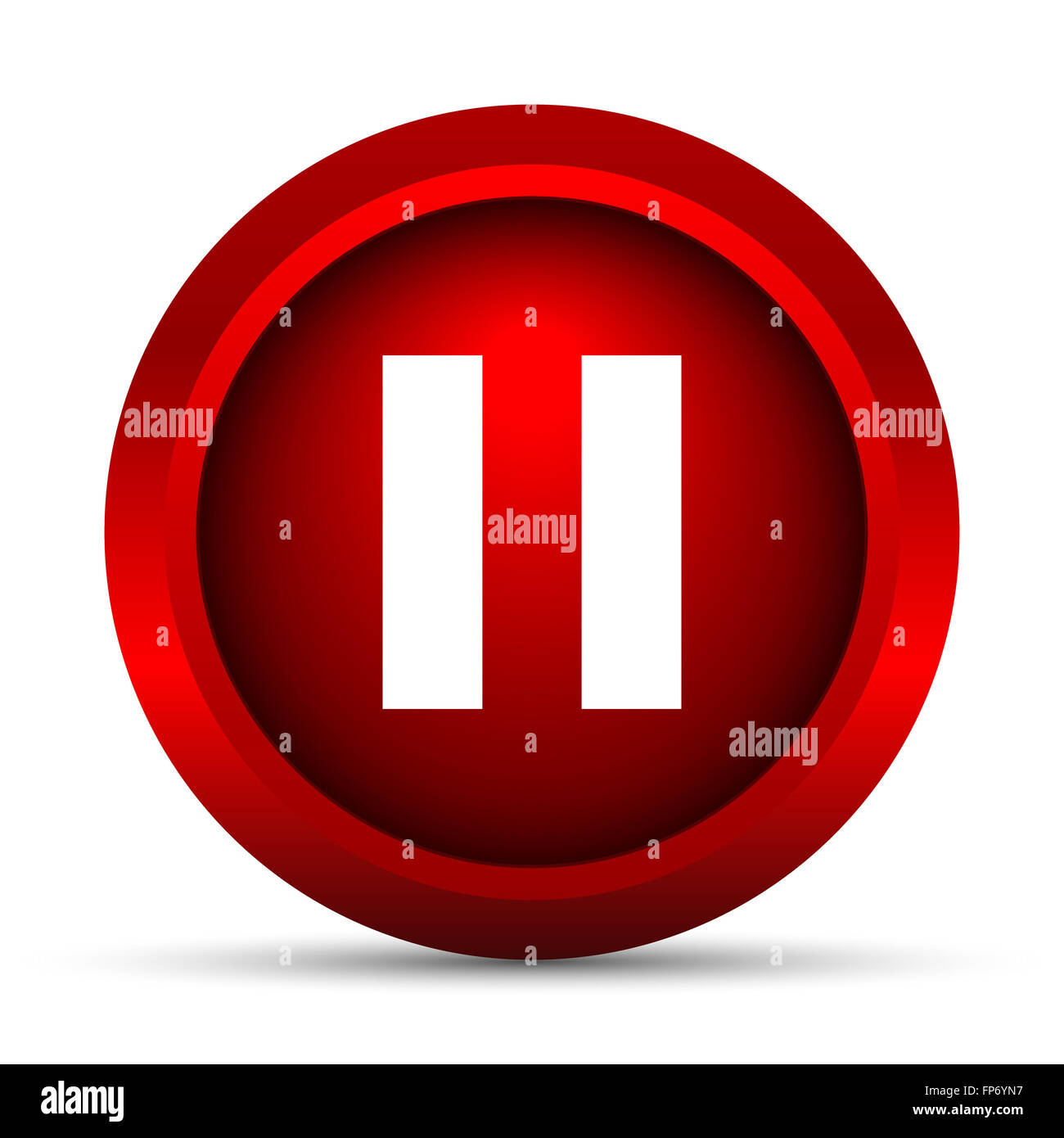 Pause icon. Internet button on white background Stock Photo - Alamy