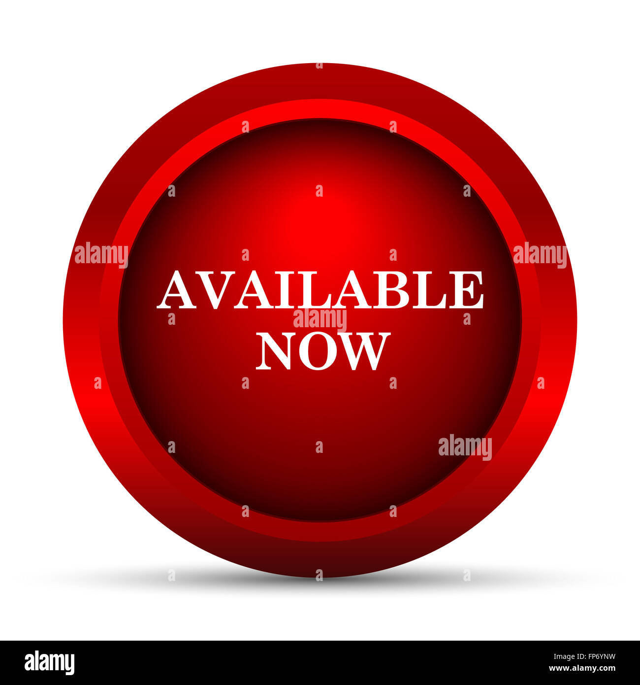 Available now icon. Internet button on white background Stock Photo - Alamy