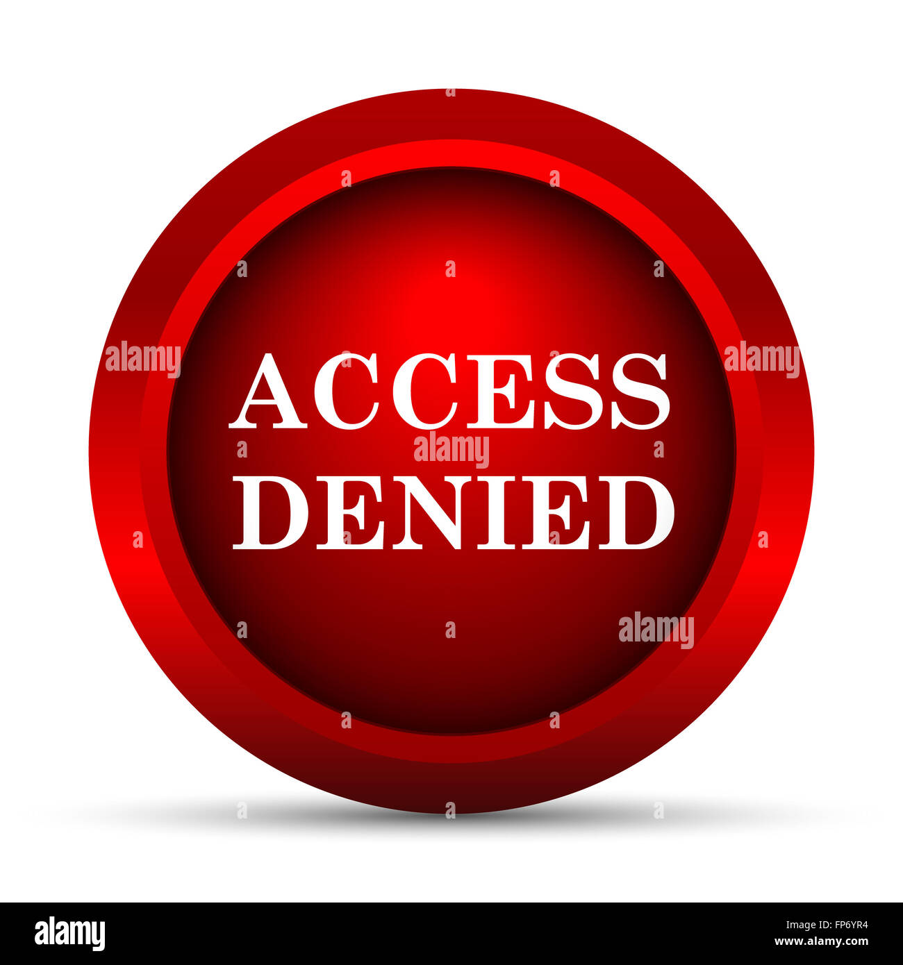 Access denied icon. Internet button on white background Stock Photo - Alamy