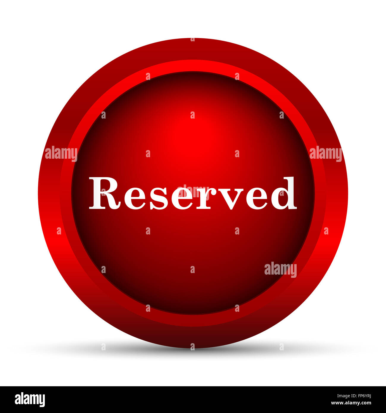 Reserved icon. Internet button on white background Stock Photo - Alamy