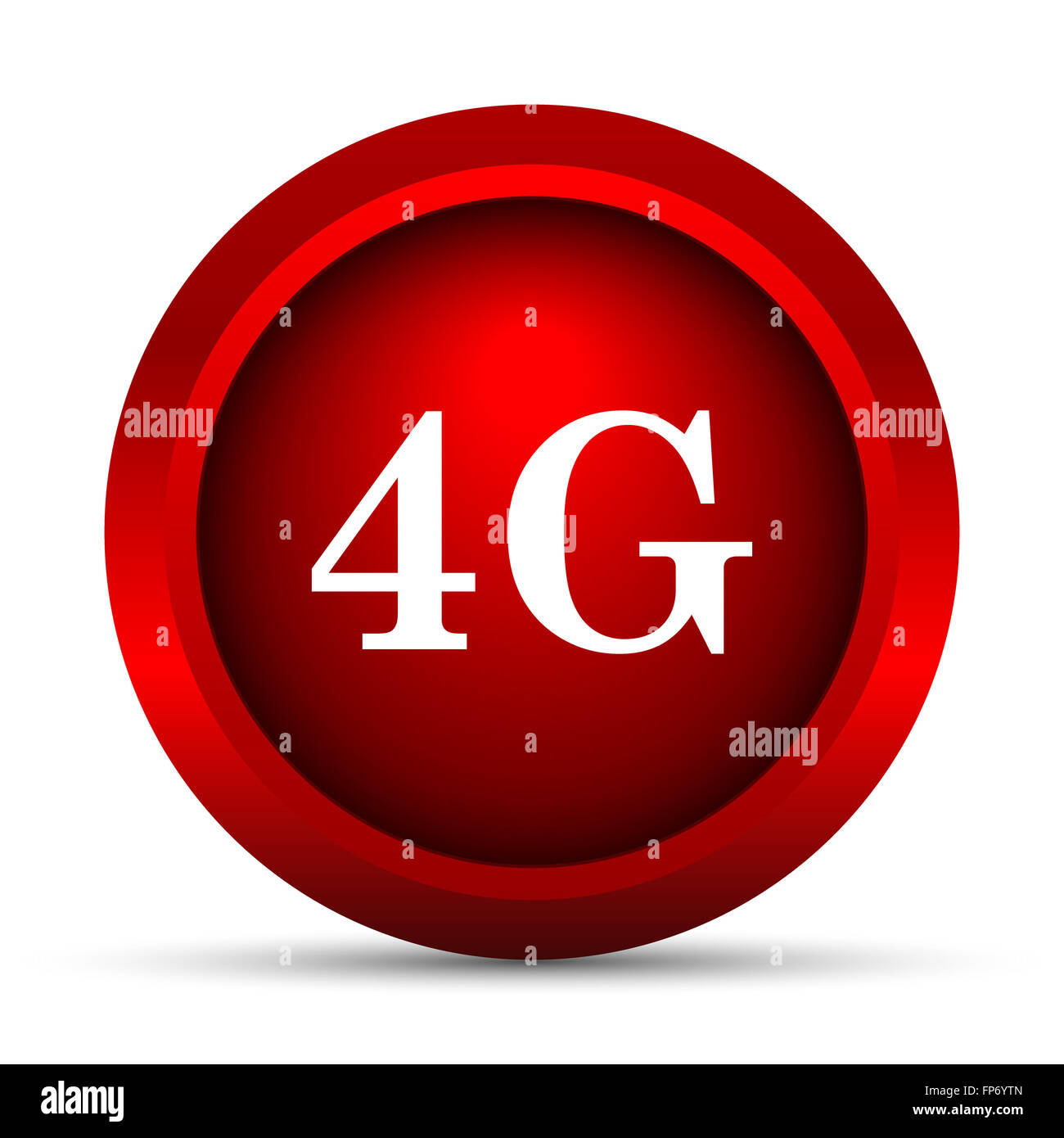 4G icon. Internet button on white background Stock Photo - Alamy
