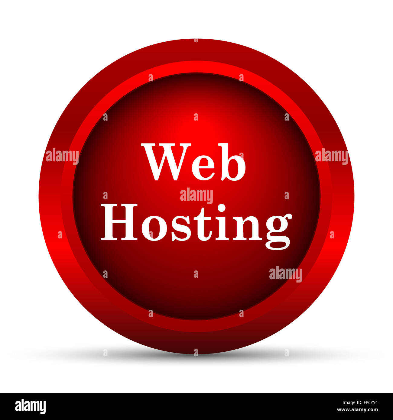 Web hosting icon. Internet button on white background Stock Photo - Alamy
