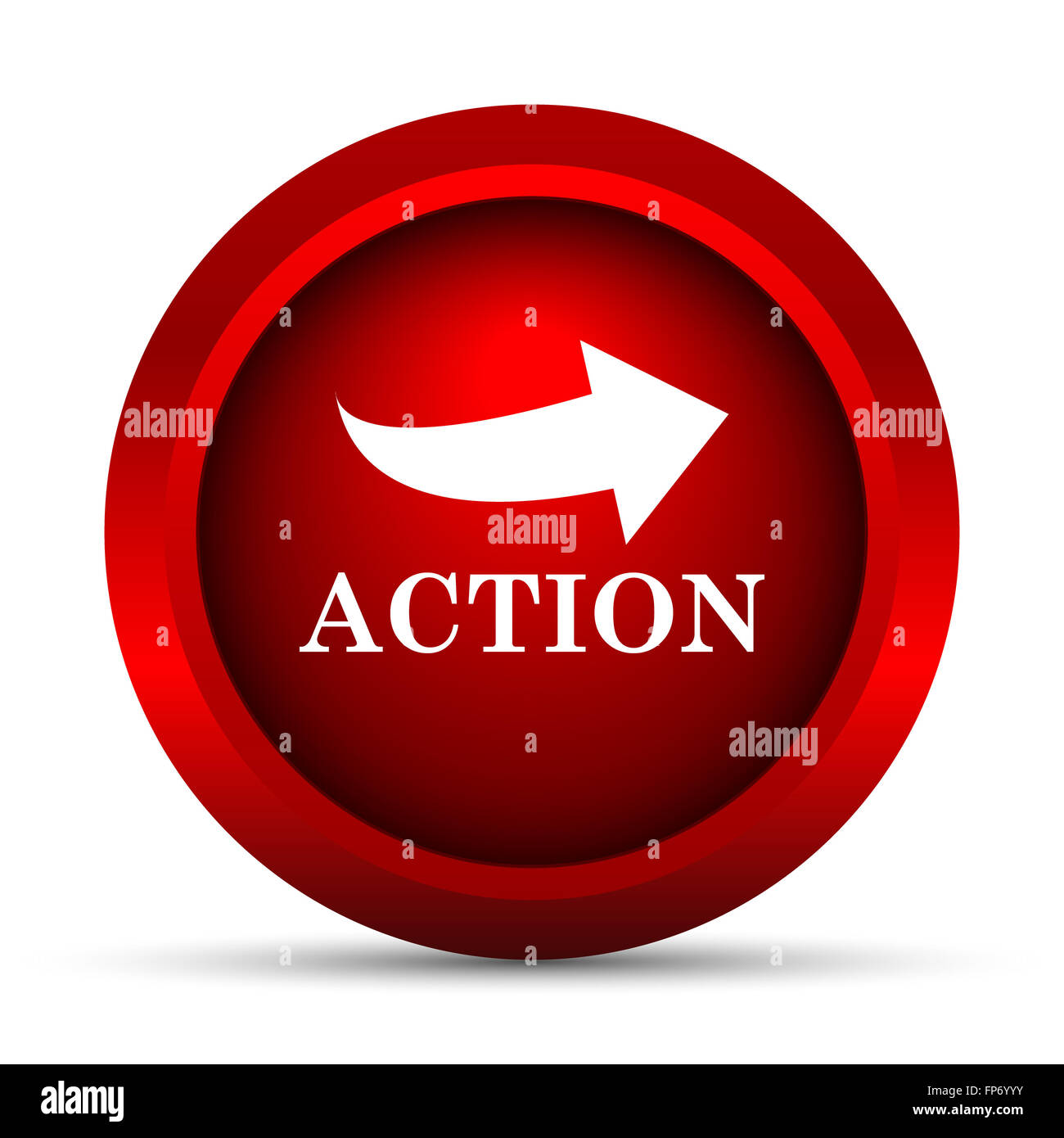 Action icon. Internet button on white background Stock Photo - Alamy