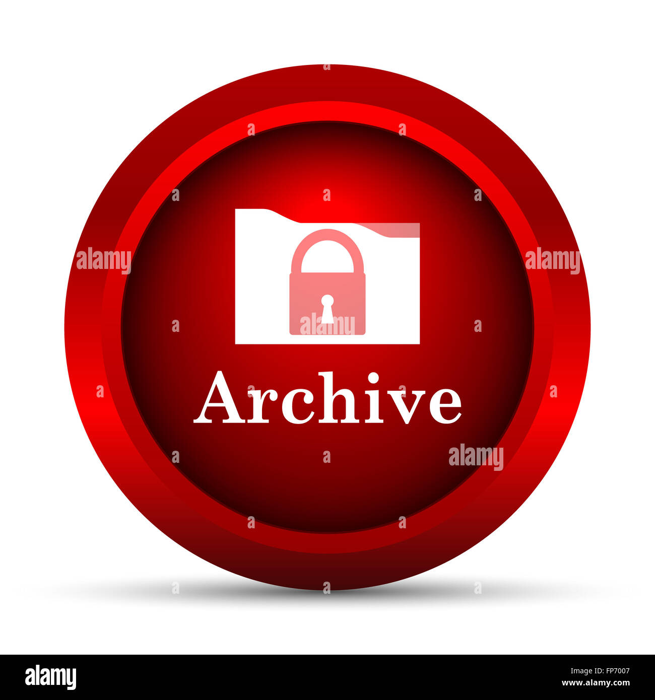 Archive icon. Internet button on white background Stock Photo - Alamy