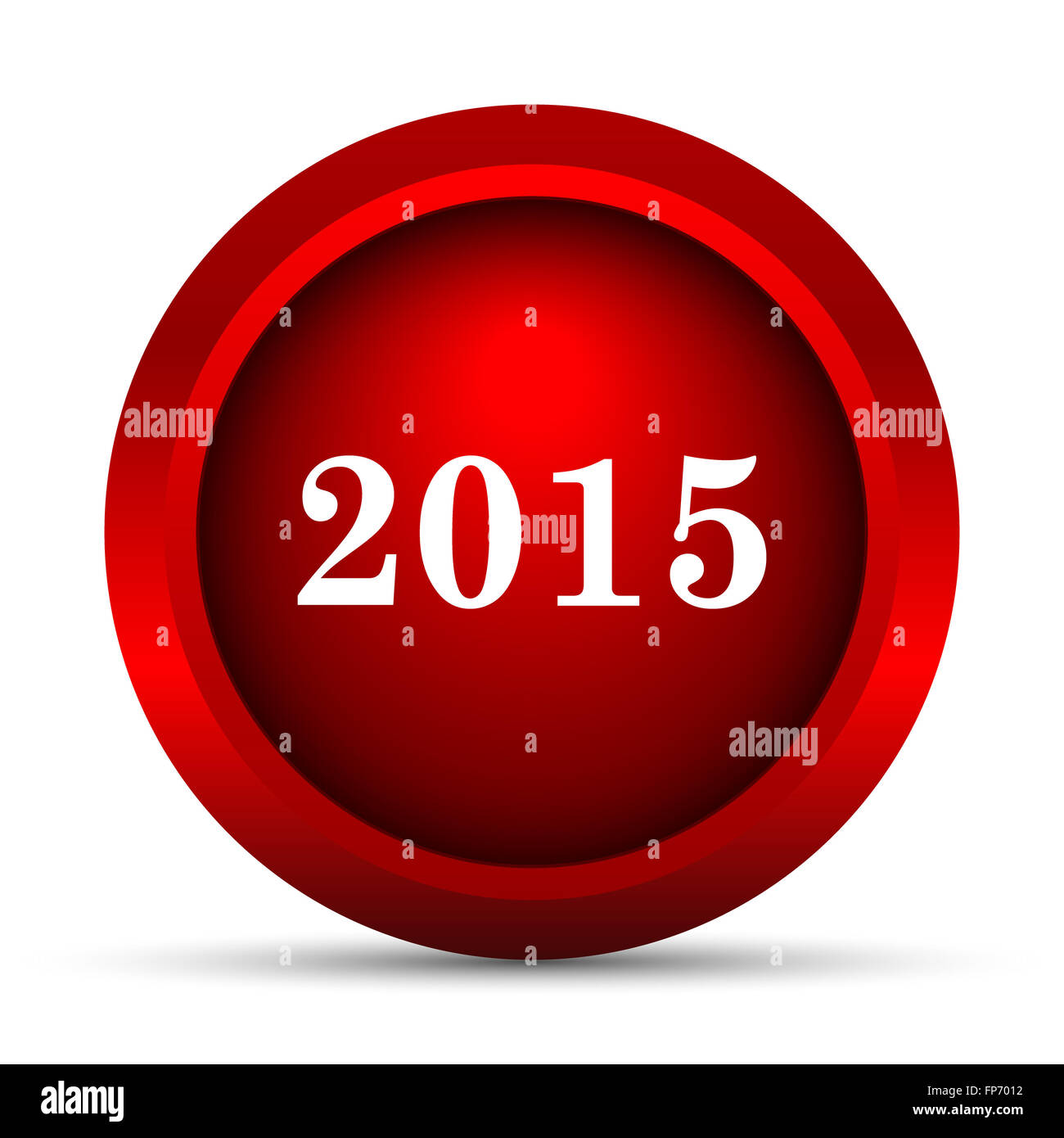 Year 2015 icon. Internet button on white background Stock Photo - Alamy