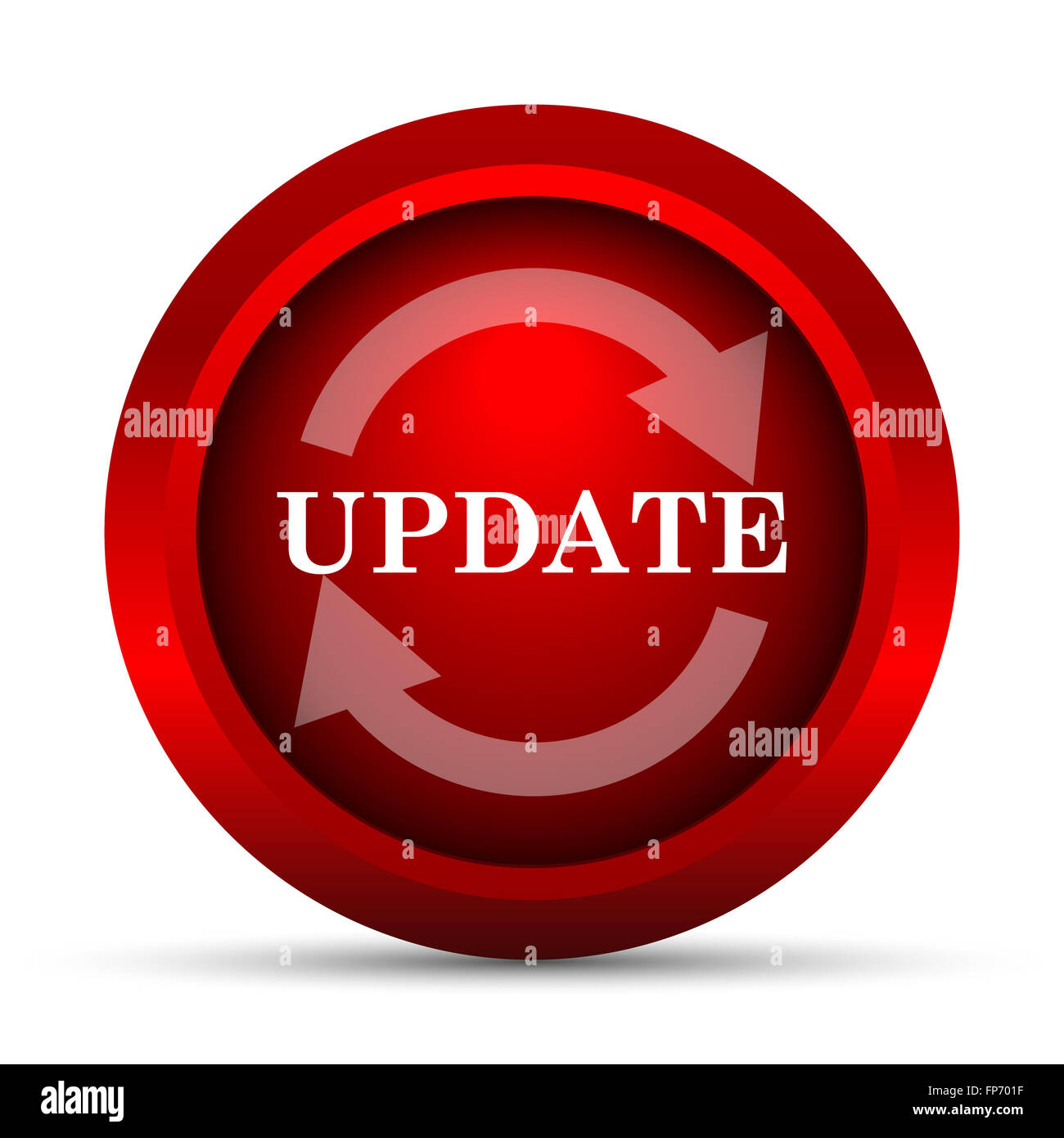 Update icon. Internet button on white background Stock Photo - Alamy