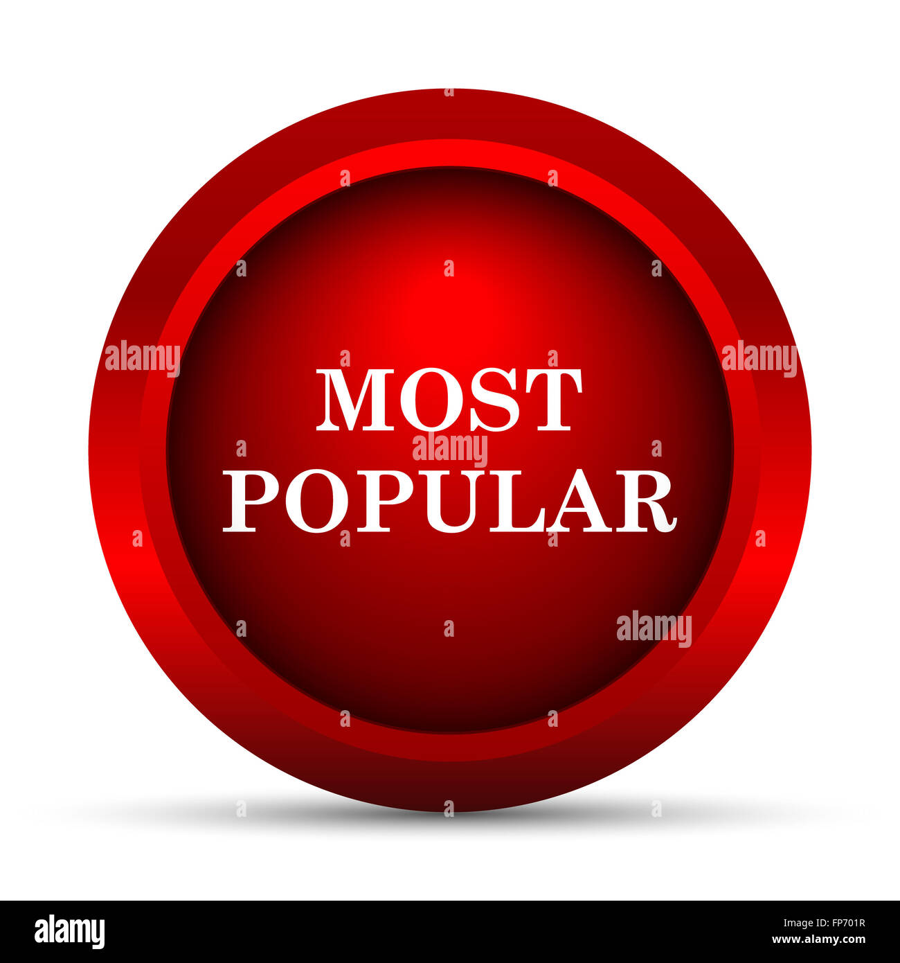 Most popular icon. Internet button on white background Stock Photo - Alamy