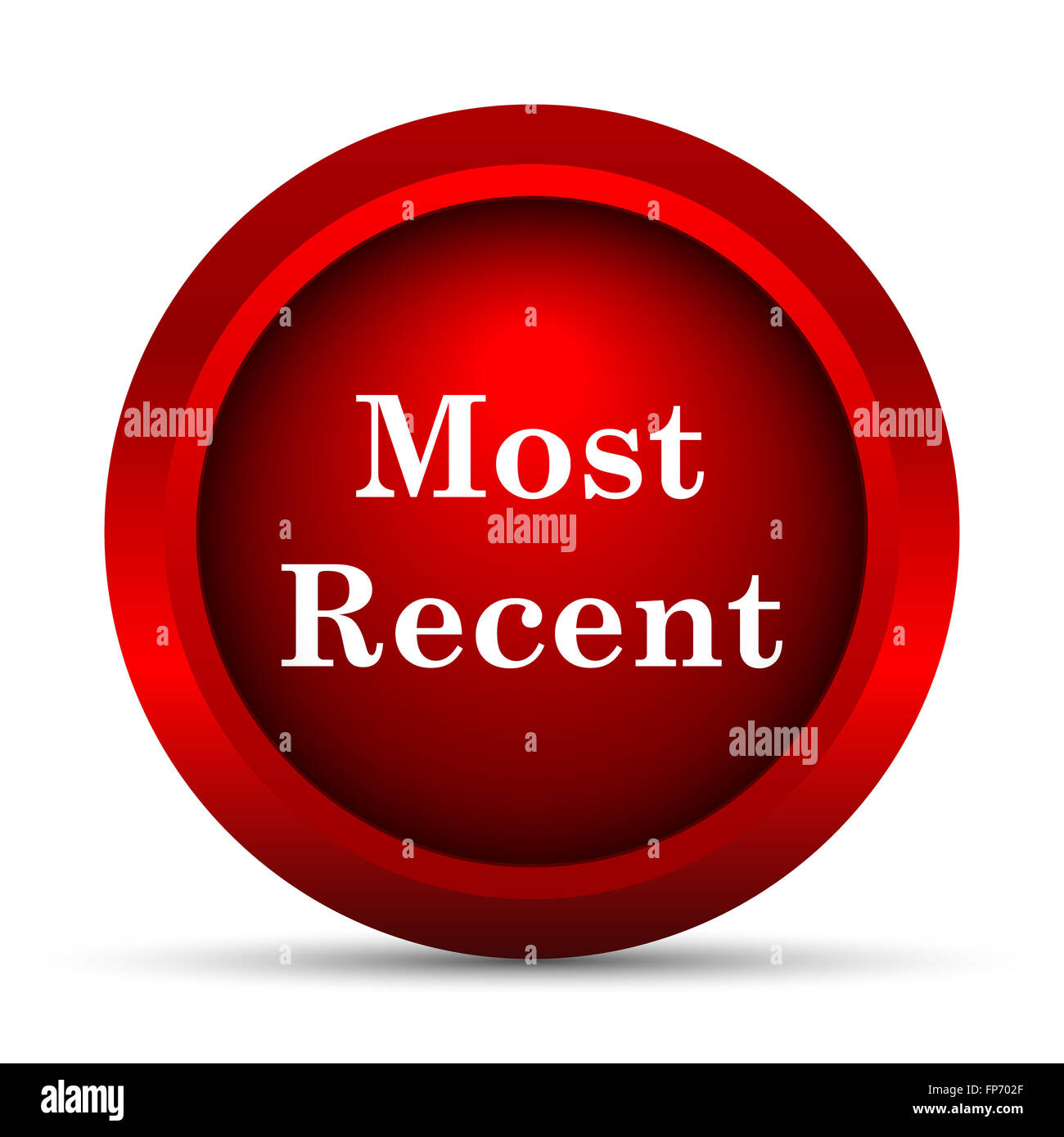 Most recent icon. Internet button on white background Stock Photo - Alamy