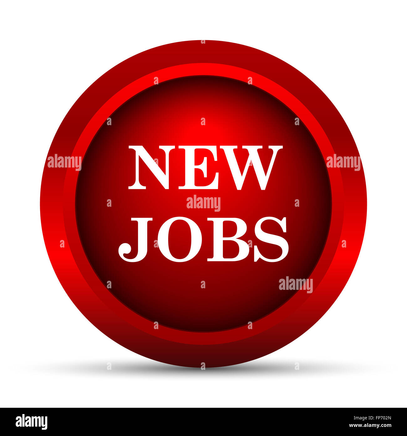 New jobs icon. Internet button on white background Stock Photo - Alamy