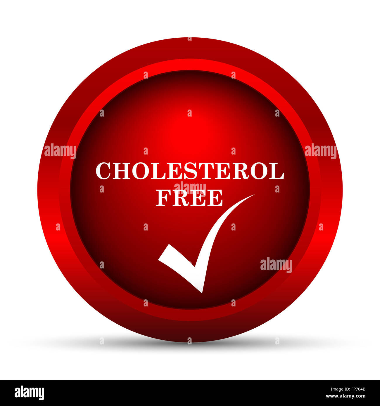Cholesterol free icon. Internet button on white background Stock Photo ...