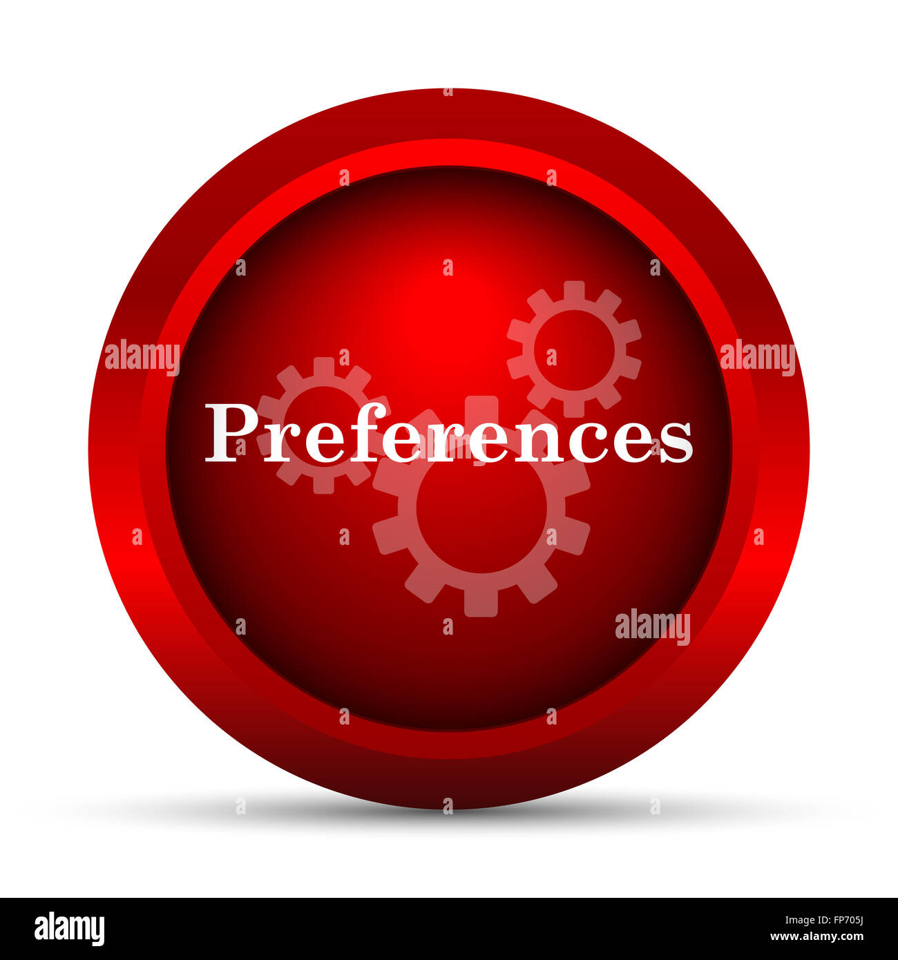 Preferences icon. Internet button on white background Stock Photo - Alamy
