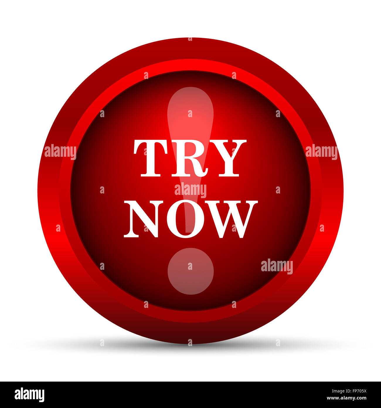 Try now icon. Internet button on white background Stock Photo - Alamy