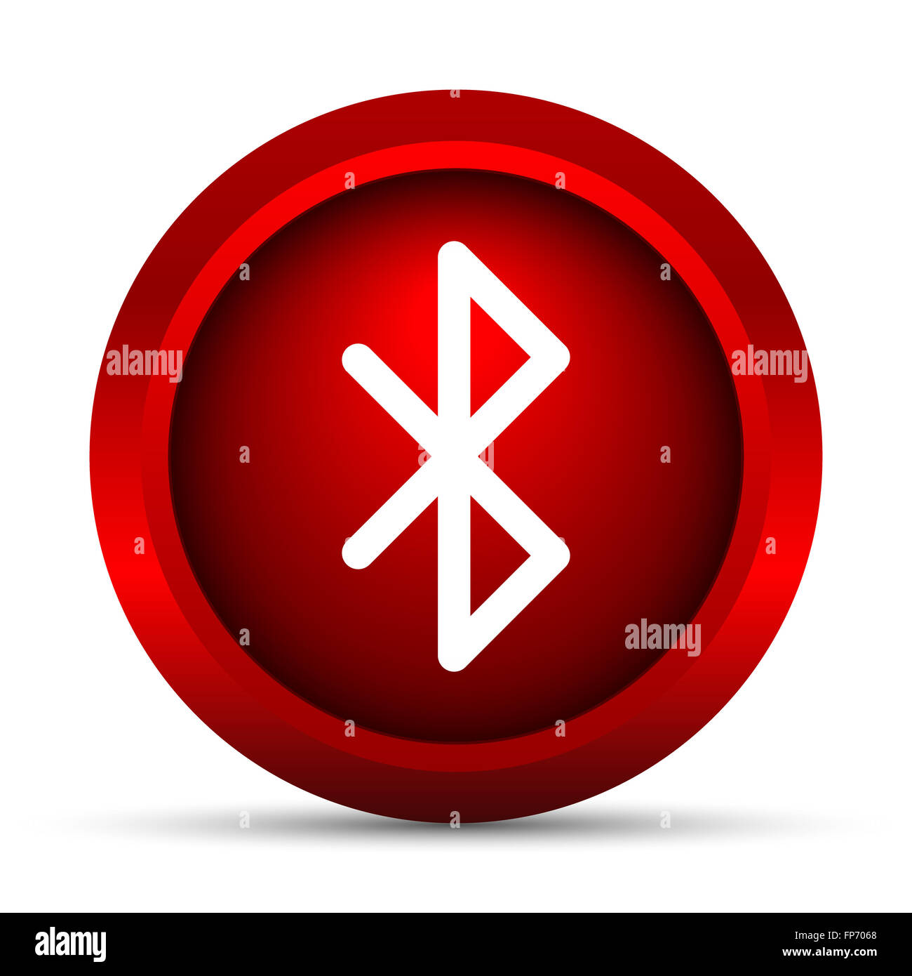 Bluetooth icon. Internet button on white background Stock Photo - Alamy
