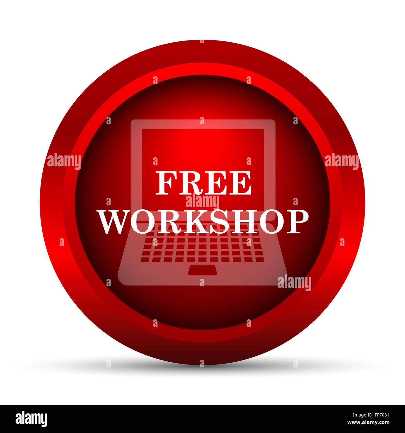 Free workshop icon. Internet button on white background Stock Photo - Alamy