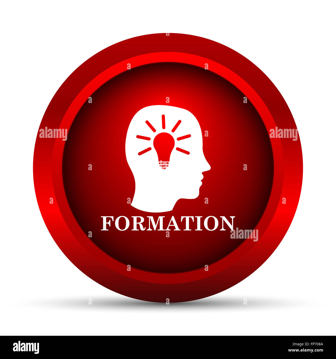 Formation icon. Internet button on white background Stock Photo - Alamy