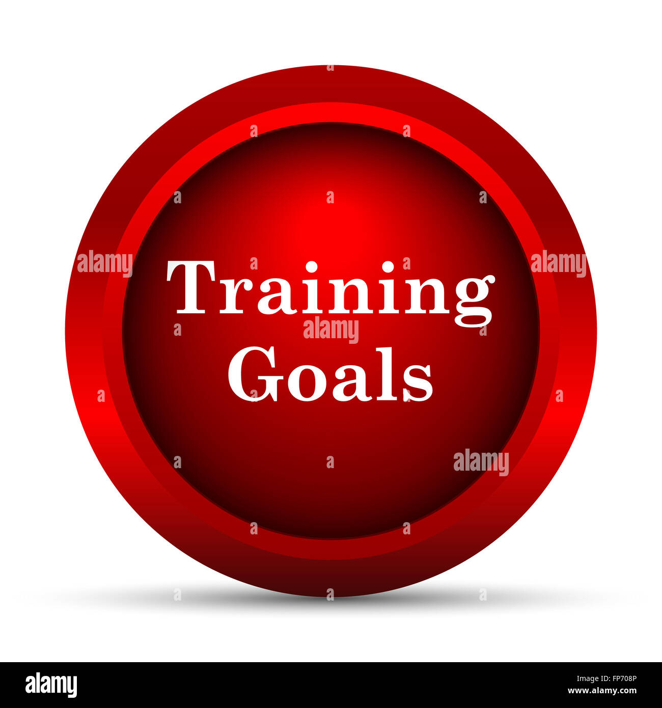 Training goals icon. Internet button on white background Stock Photo ...