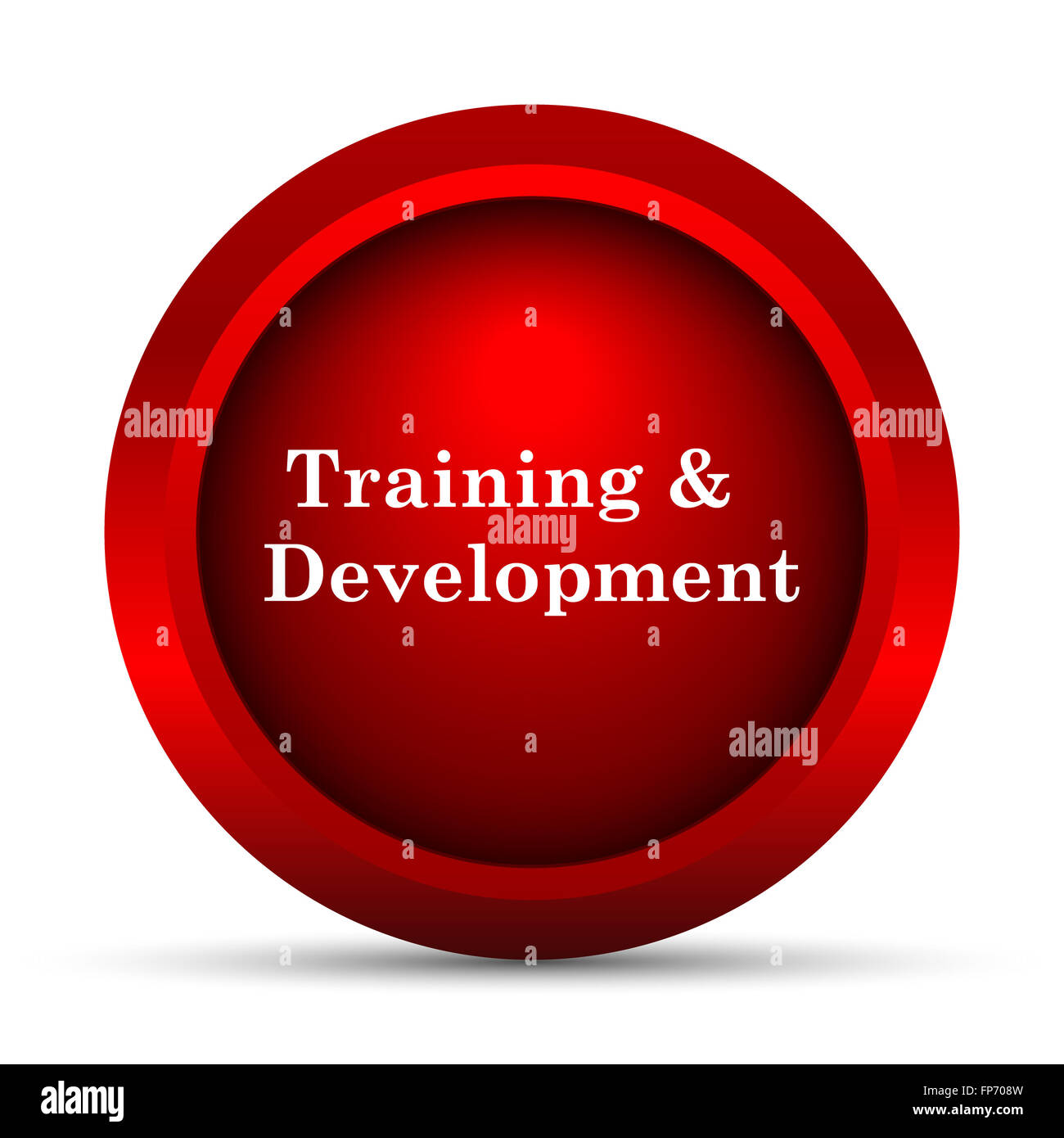 Training and development icon. Internet button on white background ...